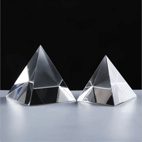Custom Made Laser Clear Quartz Crystal Glass Pyramid Shaped Paperweight For Souvenir Ts Buy