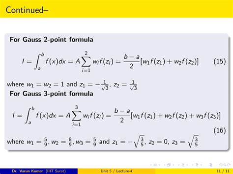 Gaussian Numerical Integration Pdf