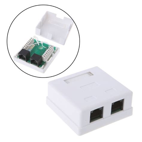Rj45 Junction Box Cat5e Network Connector 2 Port D Vicedeal