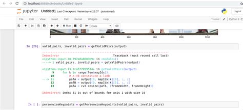 Indexerror For Multi Person Pose Estimation · Issue 154 · Spmallicklearnopencv · Github