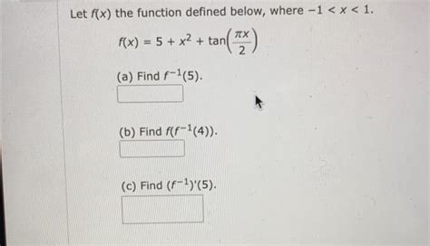solved let f x the function defined below where −1