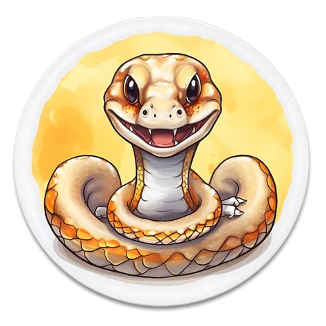 Premium Photo Cute Little Happy Python On A Circle