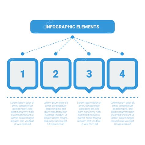 Four Steps Vector Art PNG Infographic Elements Four Steps Infographic