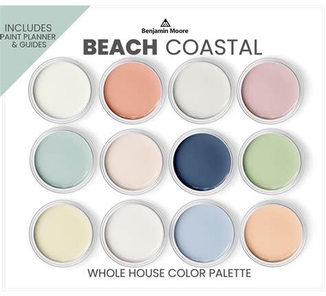 The Beach Coastal Color Palette Is Shown