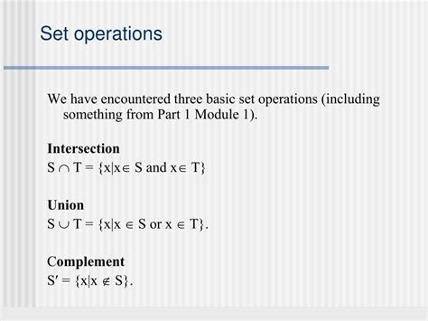 PPT Part Module Set Operations Venn Diagrams PowerPoint Presentation ID