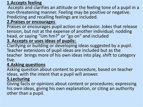 Flanders Interaction Analysis System Pptx