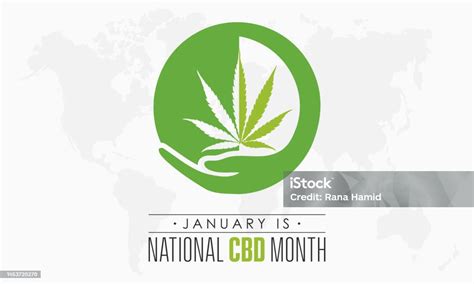 매년 1 월에 관찰되는 전국 Cbd의 달의 벡터 배너 템플릿 디자인 개념 칸나비디올에 대한 스톡 벡터 아트 및 기타 이미지 칸나비디올 월 0명 Istock