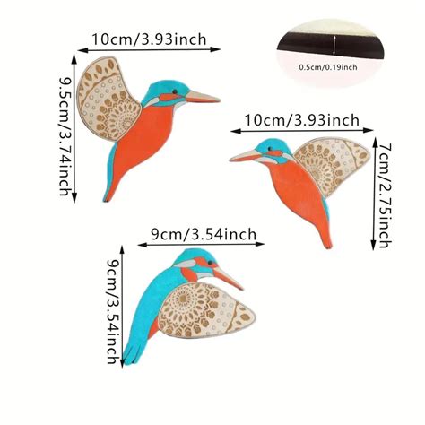 ფერმის სახლის სამი პატარა ჩიტის კედლის დეკორაცია სოფლის შიდა Temu Georgia