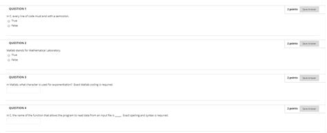 Solved Question 1 2 Points Save Answer In C Every Line Of