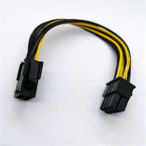1pcs 18awg Pci Express 6 Pin To 8 Pin Power Adapte Vicedeal