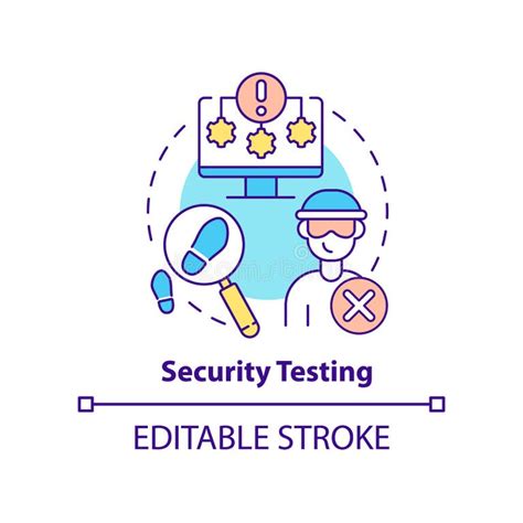Security Testing Concept Icon Stock Vector Illustration Of