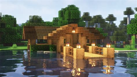 Майнкрафт Как построить дом рыбака на воде Youtube