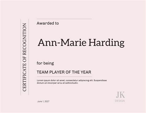 Certificate Of Recognition Grey自定义facebook Post模板 Shutterstock