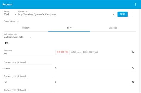 Laravel Sending File With Other Post Data Using Advanced Rest Client