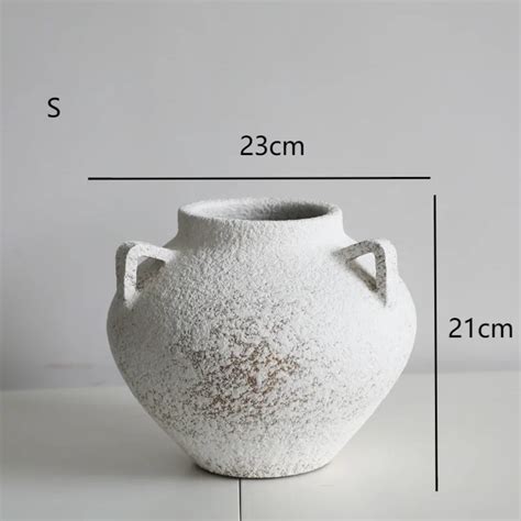 Handmade Stoneware Rounded Irregular Pottery Ceramic Vase Retro
