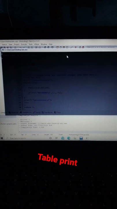 Print Table Using While Loop In C Language😜😈 Youtube