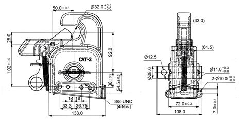 No Weld Cat 2 Quick Hitch Lower Hooks