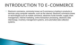 E Commerce Ppt PPT