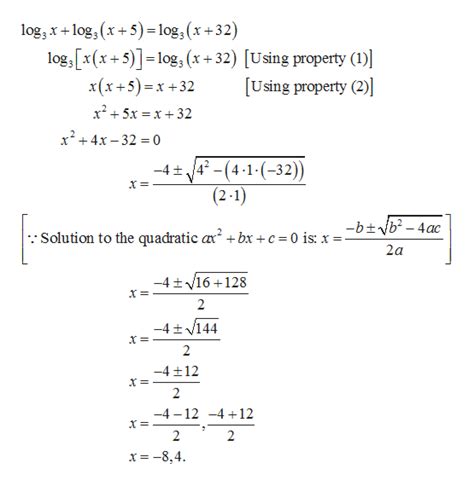 Answered Solve The Logarithmic Equation Bartleby