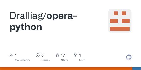 Github Dralliag Opera Python