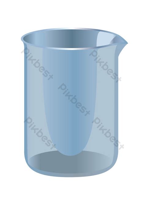 푸른 유리 비커 그림 일러스트 Psd 무료 다운로드 Pikbest