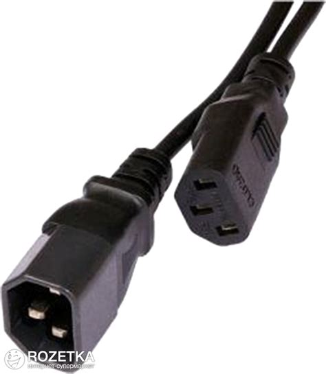 Кабель питания Atcom Iec C13 C14 1 8 м Black 10118 фото отзывы характеристики в интернет