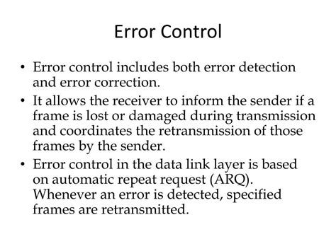 Ppt Flow And Error Control Powerpoint Presentation Free Download