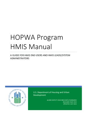 Fillable Online HMIS Data Standards Data Manual Version Fax Email Print PdfFiller