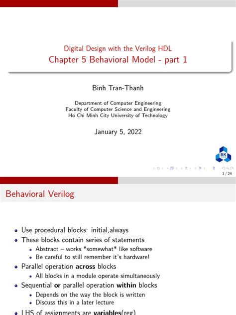 Chapter 5 Behavioral Model Part1 Pdf Digital Technology Electrical Engineering