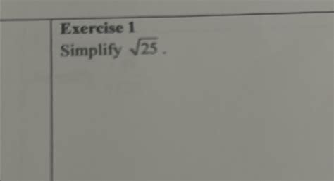 Solved Exercise Simplify Chegg