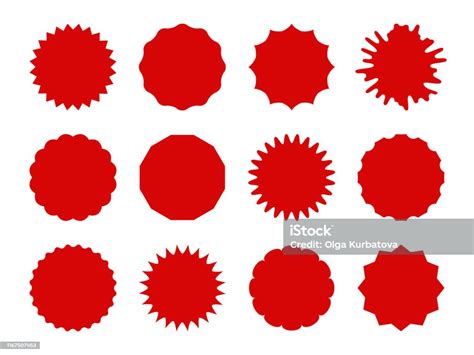스타 버스트 스티커 스타 모양의 판매 배너 연설 거품 스티커 빨간색 폭발 표지판 프로모션 가격 쿠폰 태그 벡터 격리 세트 인장에