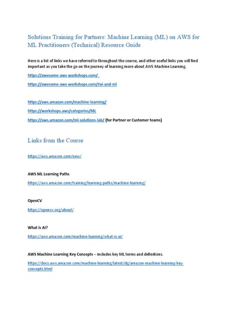 Solutions Training For Partners Machine Learning Ml On Aws For Ml