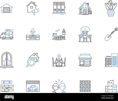 Environmental Design Line Icons Collection Sustainability Green Eco