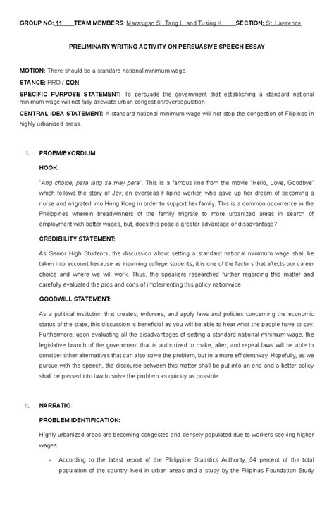 With Comments Preliminary Act 3 Outline 1 Group No 11 Team Members