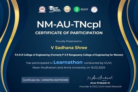 Guvi Learnathon Continuouslearning Sadhana Shree