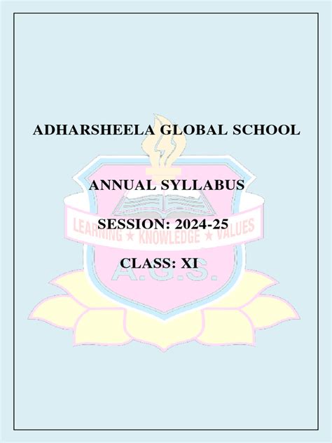 Revised Syllabus Class Xi A Session 2024 25 Pdf Perception Psychology