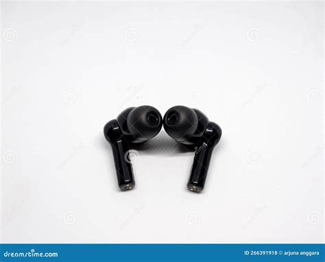 A True Wireless Stereo Or Tws With Black Colour And White Background Stock Photo Image Of Buds