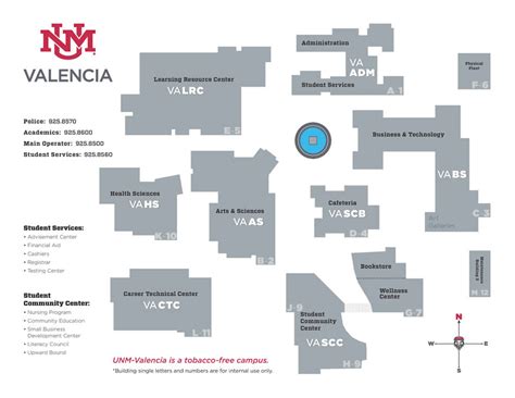 Campus Map Valencia Campus The University Of New Mexico
