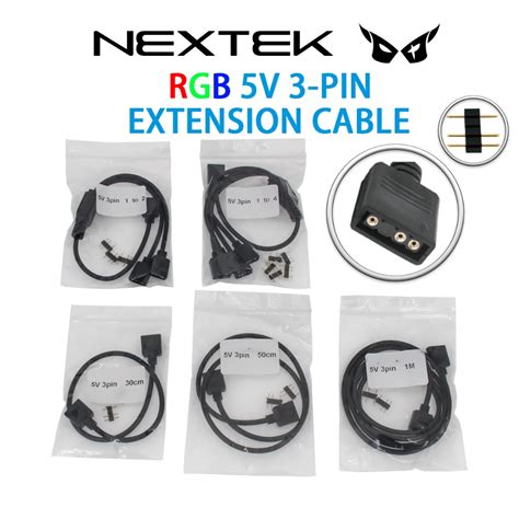 NEXTEK ARGB RGB V PIN Extension Cable CM CM CM To To Splitter Shopee Malaysia