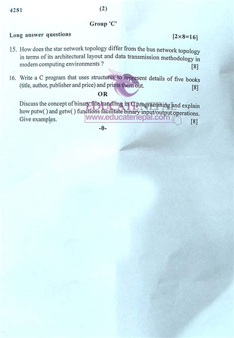 Neb Grade 12 Computer Science Exam Questions 2081 2024