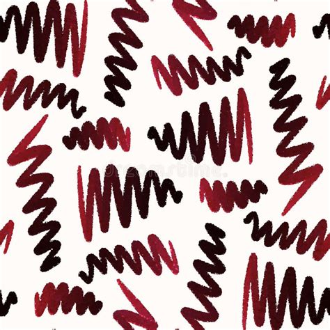 Monochrome Seamless Pattern With A Simple Abstract Drawing Vector Stock Vector Illustration