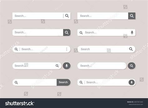 search bar ui design elements vector stock vector royalty free
