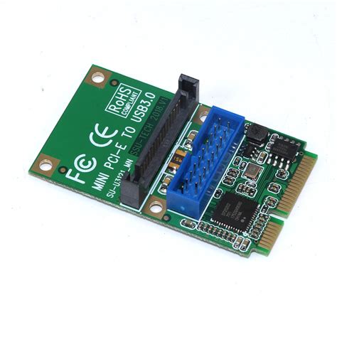 XT XINTE Mini PCI E To USB 3 0 Adapter Card MINI PCI Express To 19 Pin 20pin USB3 0 Expansion