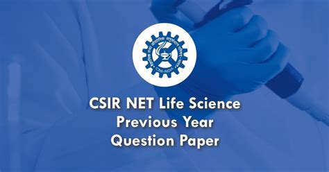 Csir Net Life Science Question Paper