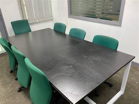 Black Rectangular Table With Steel Legs Furniture Home Living Furniture Tables Sets On