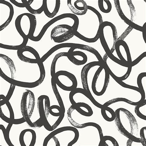 Squiggle Black White Holden Decor
