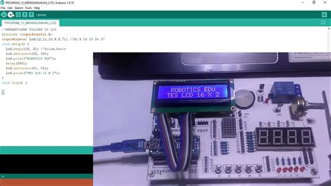 pelatihan mikrokontroller arduino bagian 5 lcd 16x2 youtube