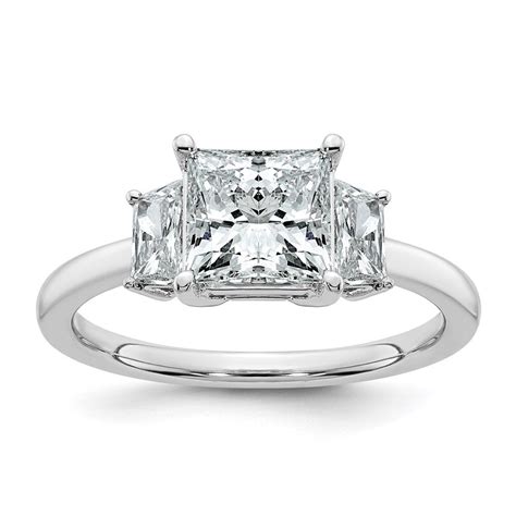 14k White Gold 2 Carat Lab Grown Diamond Vs F