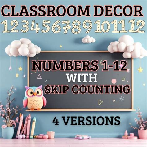 Skip Counting Multiples Large Numbers Display Classroom Decor