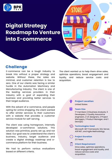 Digital Strategy Roadmap To Venture Into E Commerce Bpk Tech